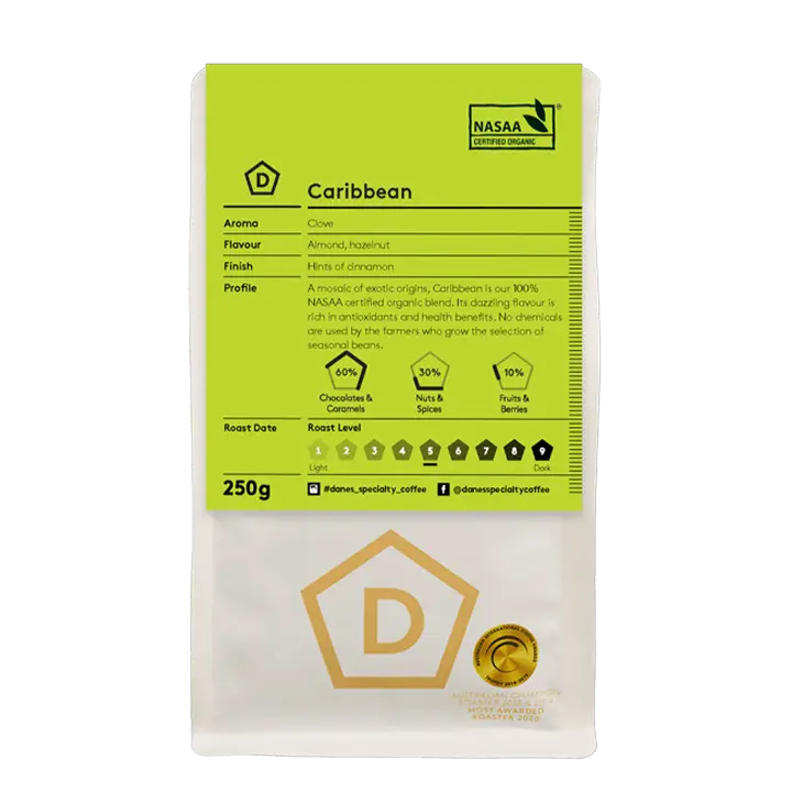 Caribbean 100% Organic | Danes Coffee Roasters